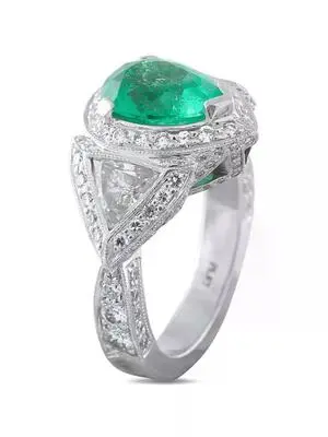 LB EXCLUSIVE Diamond And Emerald Ring