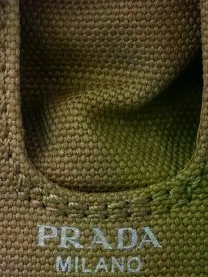 Prada Collapse Canvas Sneakers - Green