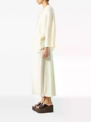 American Vintage Embroidered A-line Midi Skirt