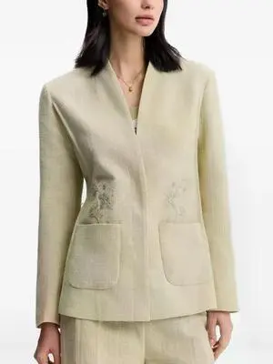 Shanghai Tang Beaded-pocket Blazer