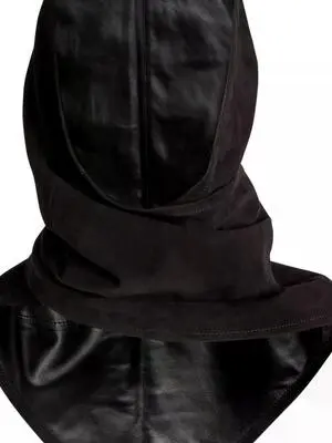 Nour Hammour Leather Balaclava - Black