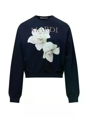 MARDI MERCREDI LES PETITES Floral-print Sweatshirt - Blue