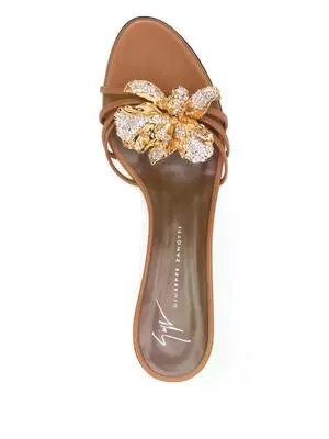 GIUSEPPE ZANOTTI Orchid-motif Sandals
