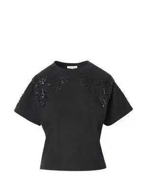 Rag & Bone Beaded Floral Boxy T-shirt