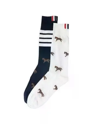 Thom Browne Horse-patterned Socks