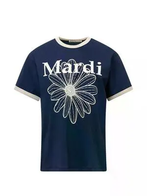 MARDI MERCREDI LES PETITES Ringer Flower T-shirt - Blue