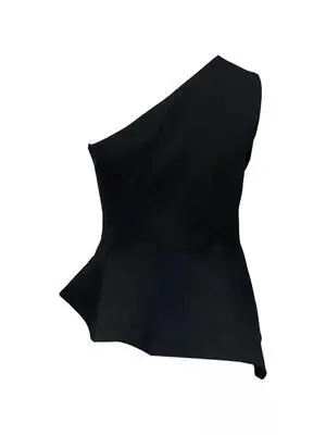 YCH Button One-shoulder Top