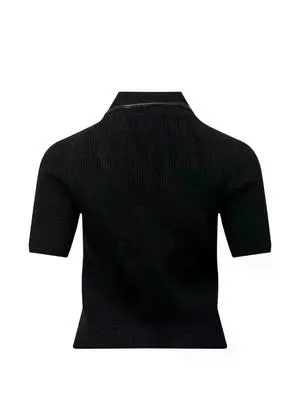 Rag & Bone Caterina Zipped Polo Top - Black