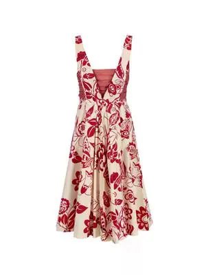 Moschino Midi Flowered Dress