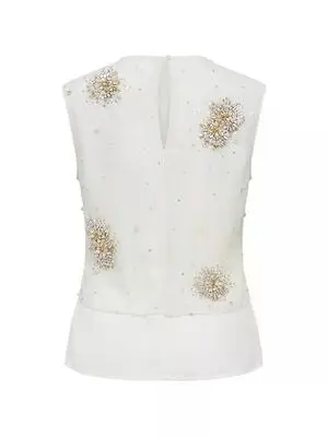 WALES BONNER Floral Beaded Sequin Top
