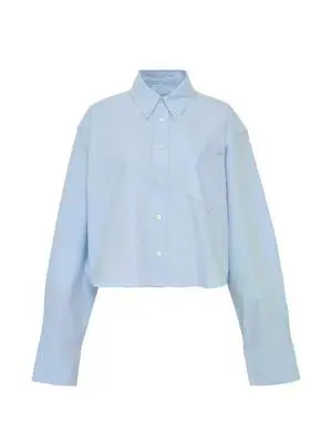 AMI Oversized Cropped Shirt