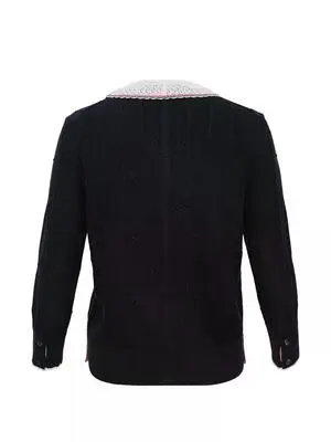 Thom Browne Bobble Stitch Sleeve Knit Cardigan