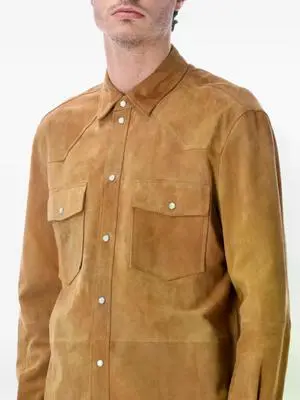 SWORD 6644 Pocket Leather Overshirt