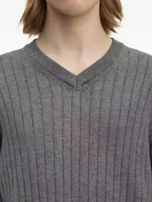 ANOTHER ASPECT Ribbed V-neck Sweater