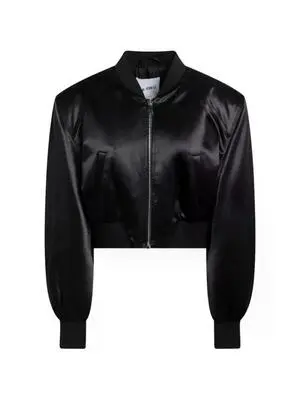 Attico Zip Bomber Jacket - Black
