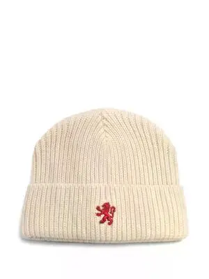 CAVENDISH Embroidered Beanie Hat - Neutrals