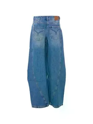 Patrizia Pepe Seam-detail Wide-leg Jeans