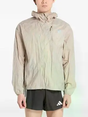 Adidas Hooded Pattern Jacket - Neutrals