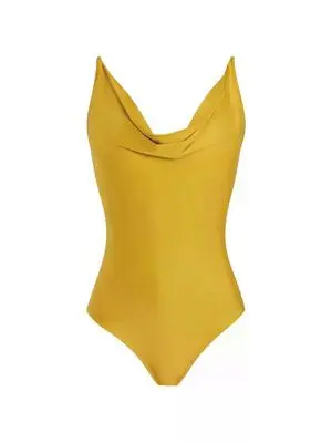LENNY NIEMEYER Halter-draped Swimsuit - Yellow