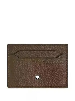 Montblanc Dove Grey Leather Card Holder - Brown
