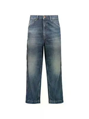 DIESEL Straight-leg Washed-effect Jeans - Blue