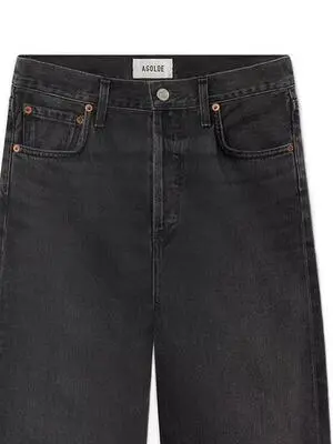AGOLDE Frayed Hem Jeans - Black