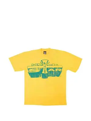 HELLSTAR Graphic-print Crew-neck T-shirt - Yellow