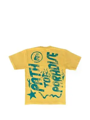 HELLSTAR Graphic-print Crew-neck T-shirt - Yellow