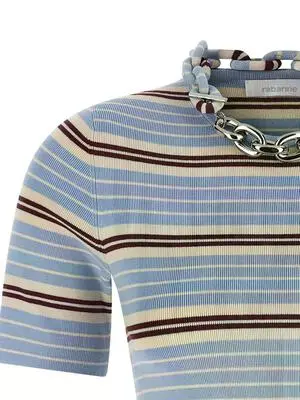 Rabanne Striped Knitwear With Chain Detail