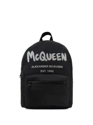 Alexander McQueen Logo-print Backpack - Black