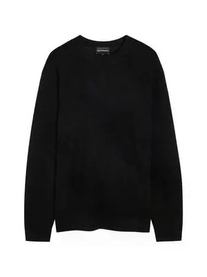 Emporio Armani Textured Crew-neck Knitwear - Black