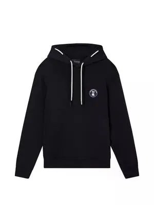 Emporio Armani Logo-patch Hoodie - Blue