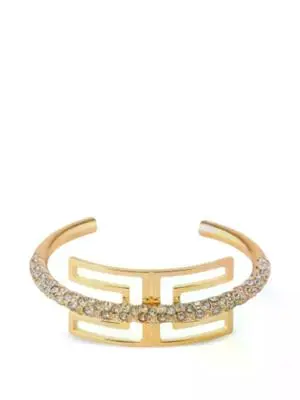 Elisabetta Franchi Geometric Embellished Bracelet - Gold