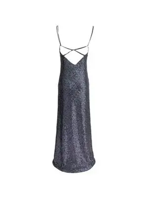 SEMPER Sequin V-neck Maxi Dress