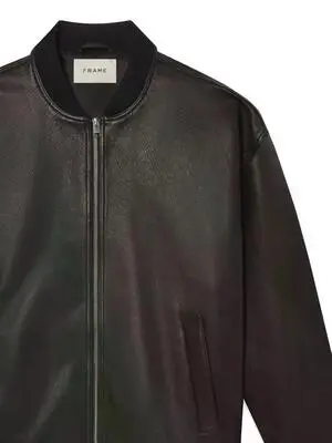 FRAME Leather Bomber Jacket