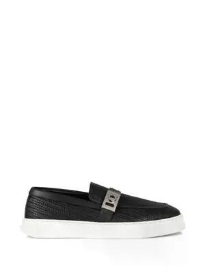 FERRAGAMO Sneaker Loafers With Hug Buckle - Black