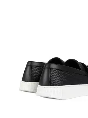 FERRAGAMO Braided Sneaker Loafers With Buckle