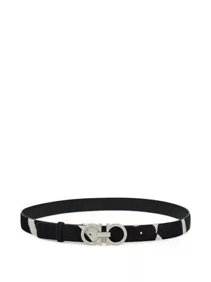 FERRAGAMO Adjustable Gancini Belt - Black