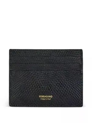 FERRAGAMO Gancini Credit Card Holder - Black
