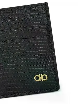 FERRAGAMO Gancini Credit Card Holder - Black