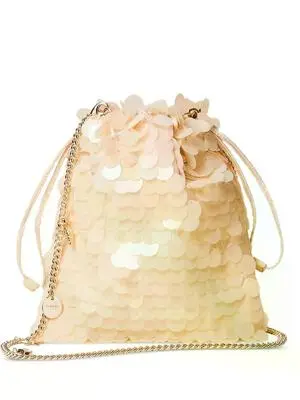 TWINSET Sequined Drawstring Satchel