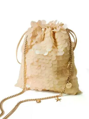 TWINSET Sequined Drawstring Satchel