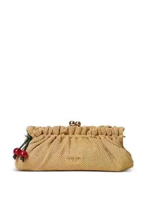 TWINSET Clutch Bag With Cherry Charm Embellishments - Neutrals