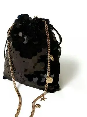 TWINSET Embellished Satin Pouch With Sequins