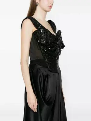 VIVIENNE WESTWOOD Knot Sequin-embellished Corset Top
