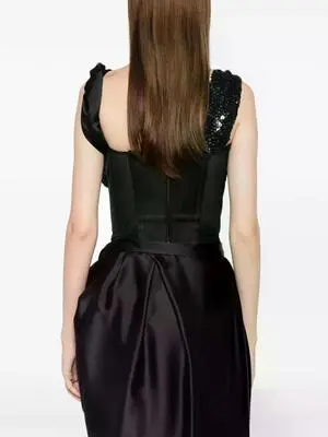 VIVIENNE WESTWOOD Knot Sequin-embellished Corset Top