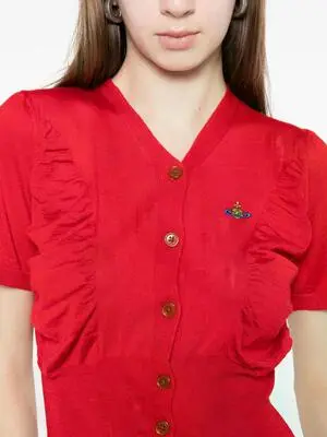 VIVIENNE WESTWOOD Pamela Ruched Cardigan - Red