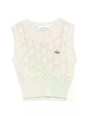 VIVIENNE WESTWOOD Ella Openwork Vest - Neutrals