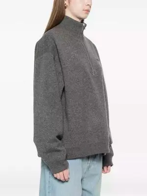 Miu Miu Cashmere And Jersey Zipper Sweater