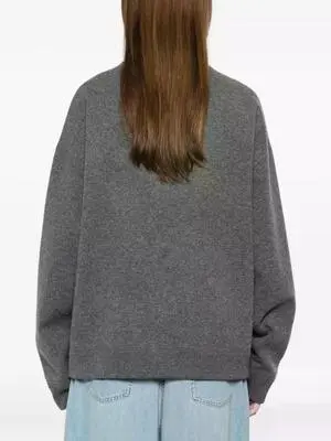 Miu Miu Cashmere And Jersey Zipper Sweater